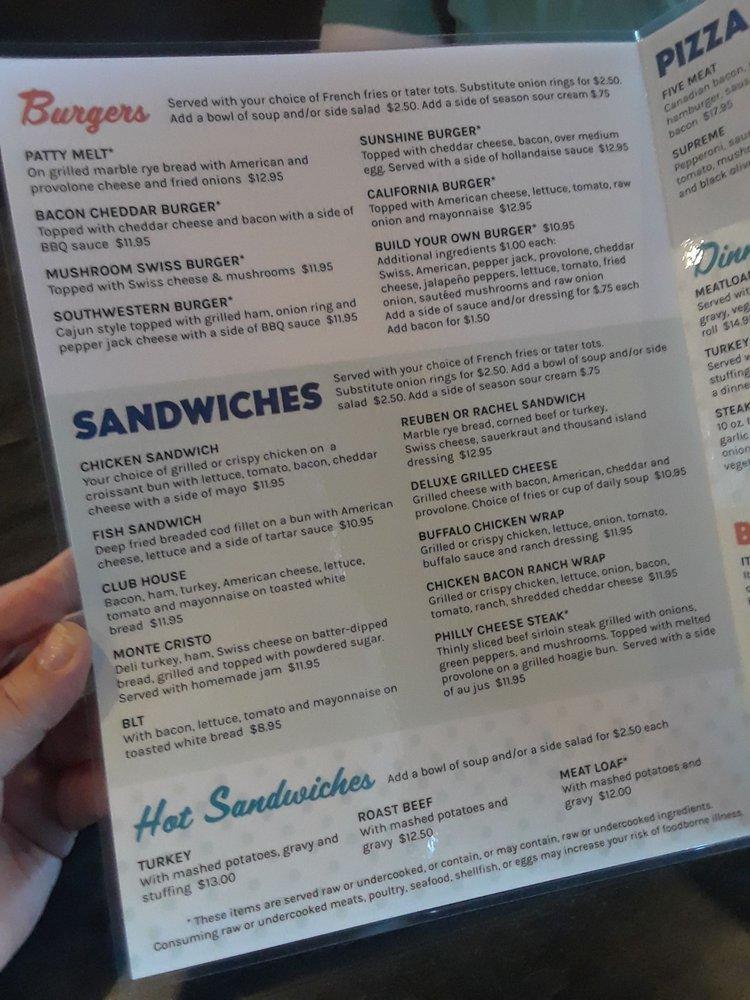 Menu at Zimmerman Cafe Bar Bowl, Zimmerman