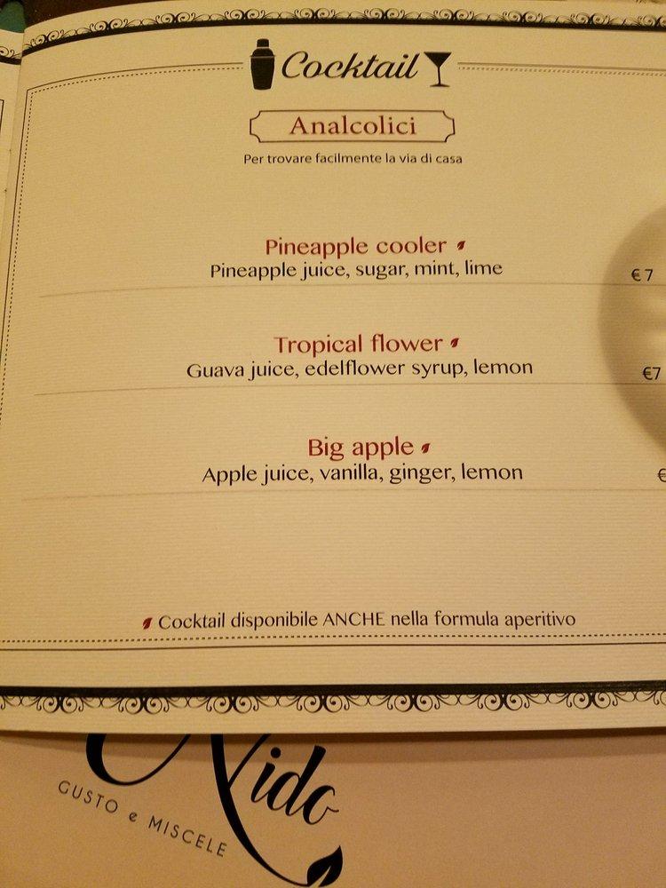 Menu da Il nido gusto e miscele pub & bar, Roma