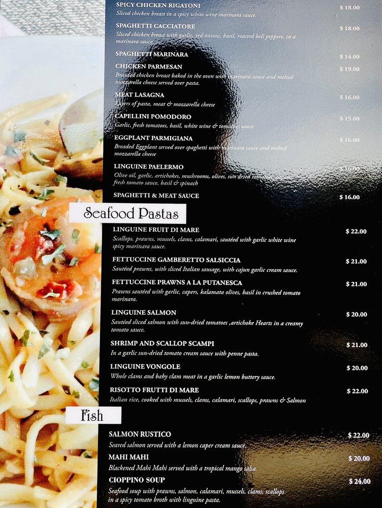 Menu at American Italian Bistro Restaurant, Ceres