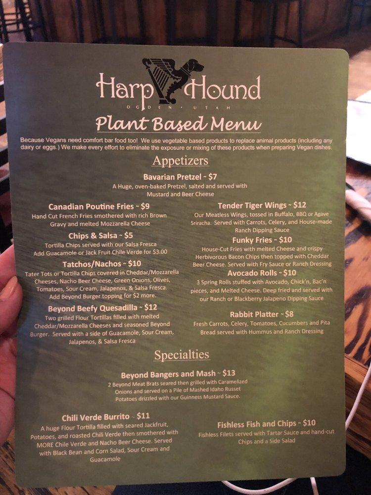 Menu at Harp And Hound pub & bar, Ogden