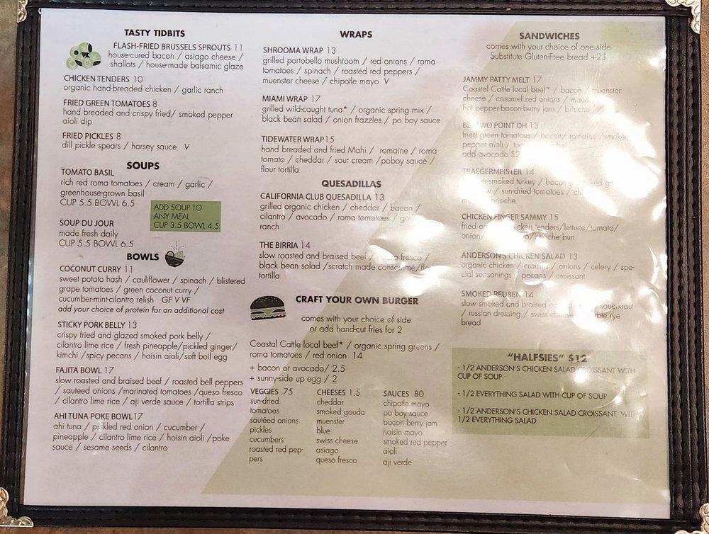 Menu at Sage Kitchen pub & bar, Newport News