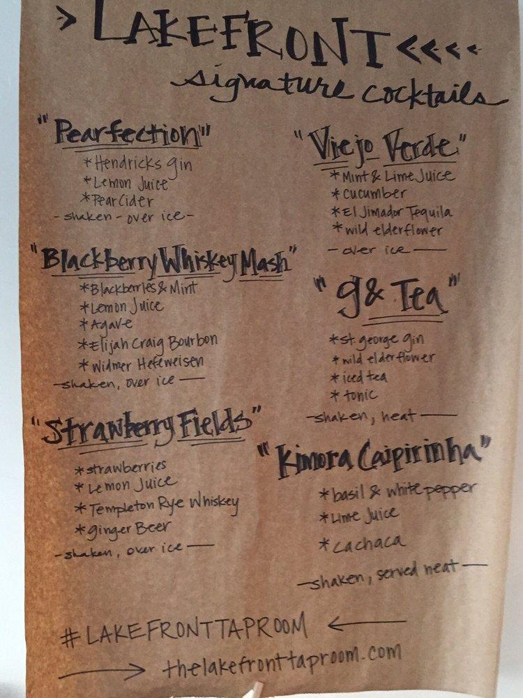 Menu at The Lakefront Tap Room Bar and Kitchen, Lake Arrowhead