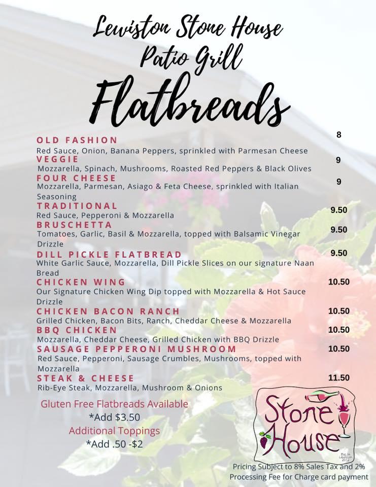 Menu at The Lewiston Stone House pub & bar, Lewiston