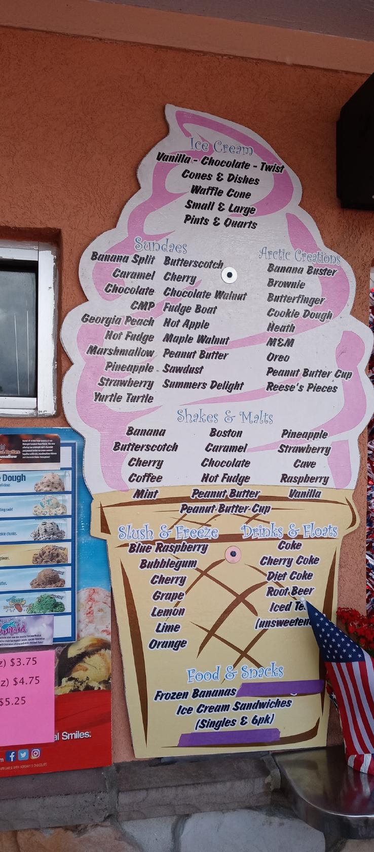 Menu at Annie's Soft Ice Cream, Campbelltown