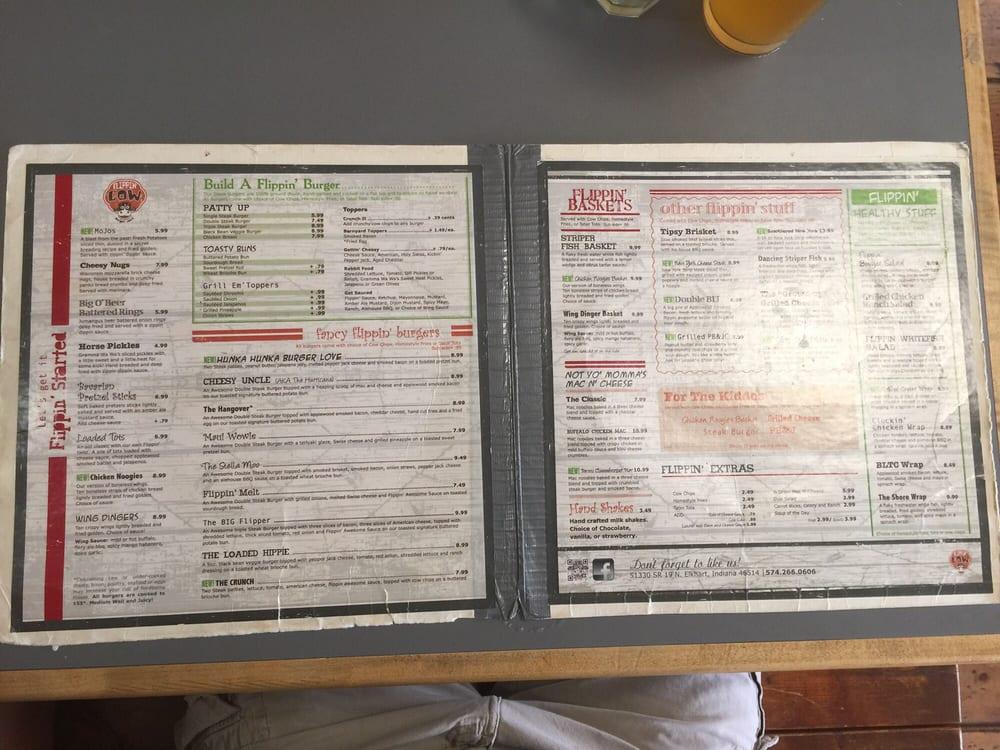 Menu at Flippin Cow pub & bar, Elkhart