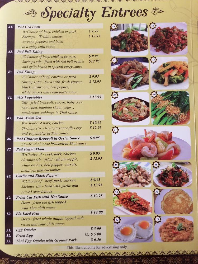 Menu at Little Thailand restaurant, Garfield, Caldwell Ln