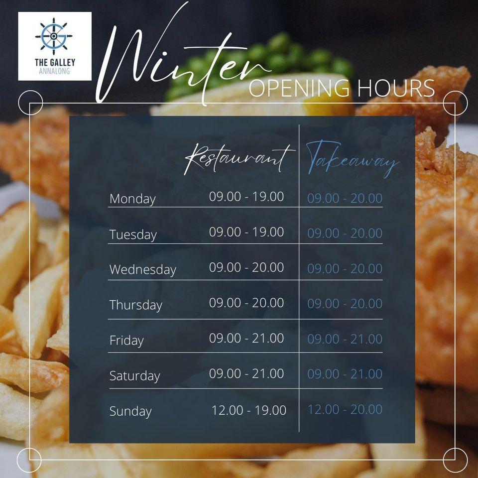 Menu at The Galley Take Away & Restaurant, Annalong, 43 Kilkeel Rd