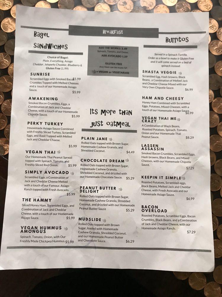 Menu at Yaks Mt Shasta Koffee and Eatery cafe, Mount Shasta, 333 N ...