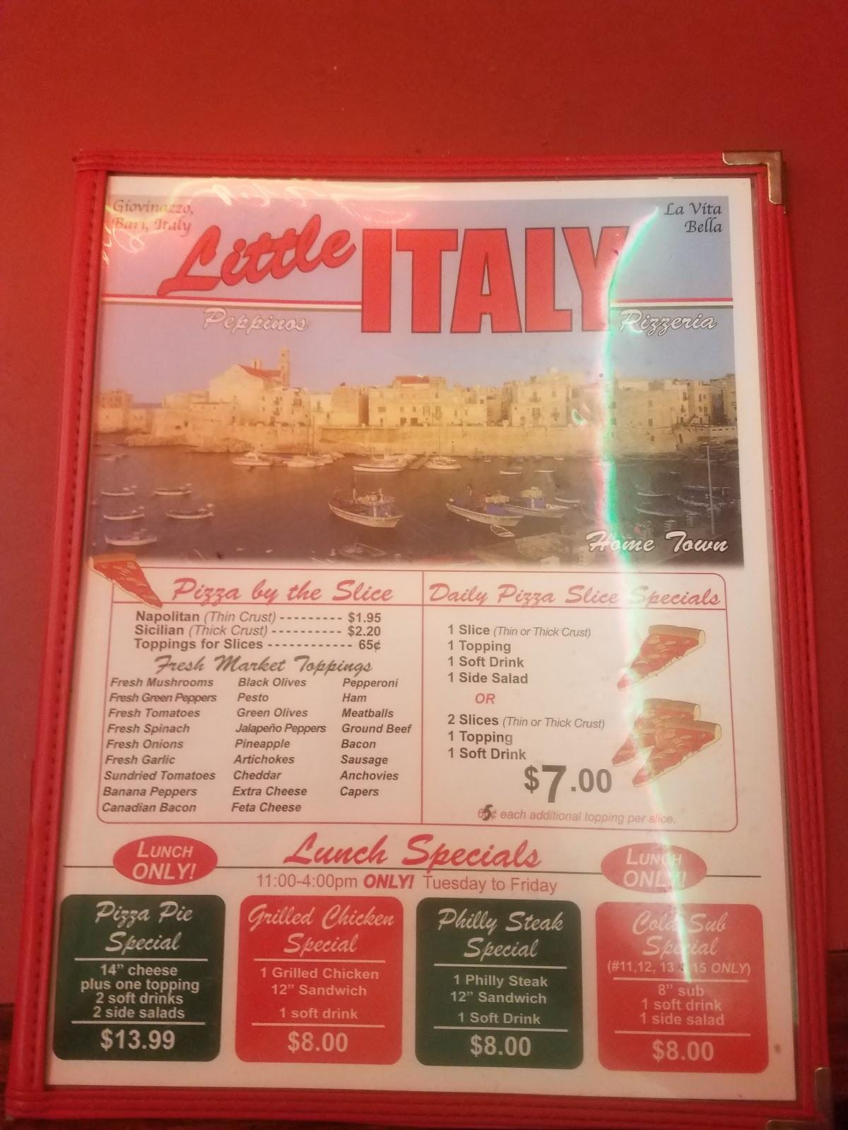 Menu at Little Italy Pizzeria, Winder