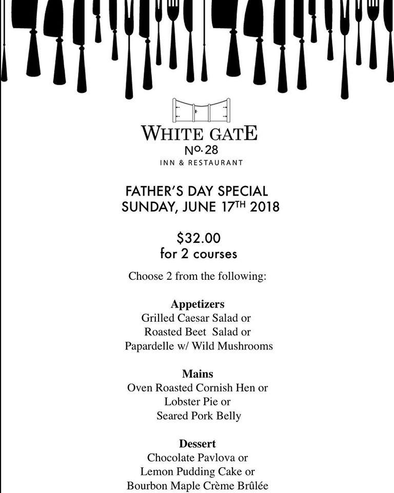 Menu at White Gate Inn & Restaurant, Chester