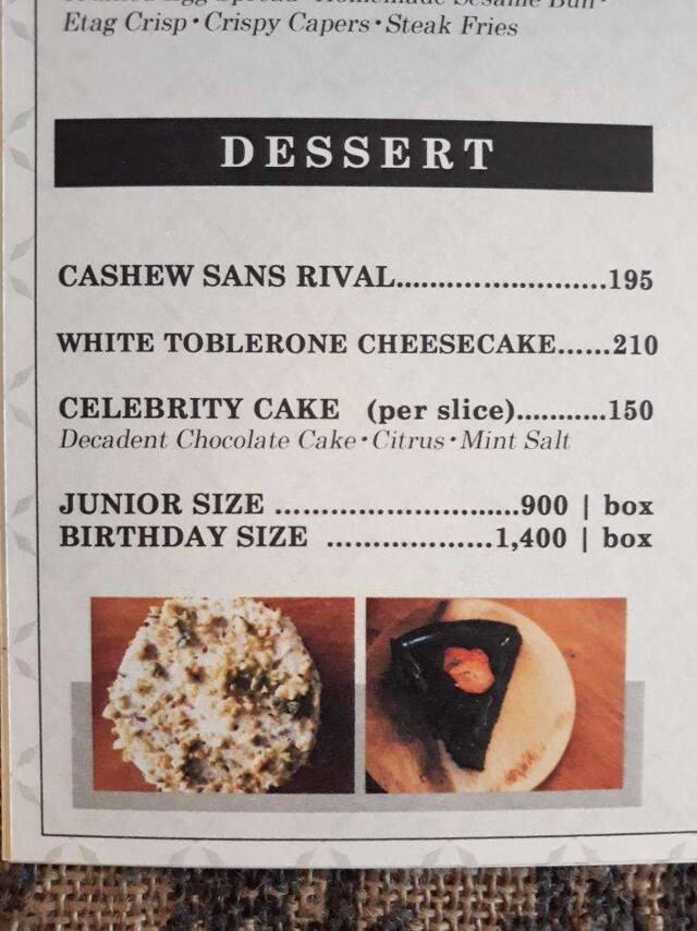Menu at Chives Bistro & Market restaurant, Antipolo, 1st Floor