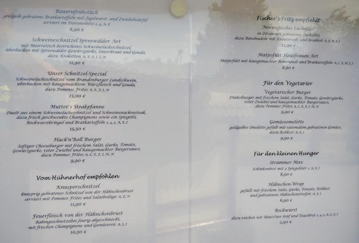 Speisekarte von Gasthof Meuro restaurant, Schipkau