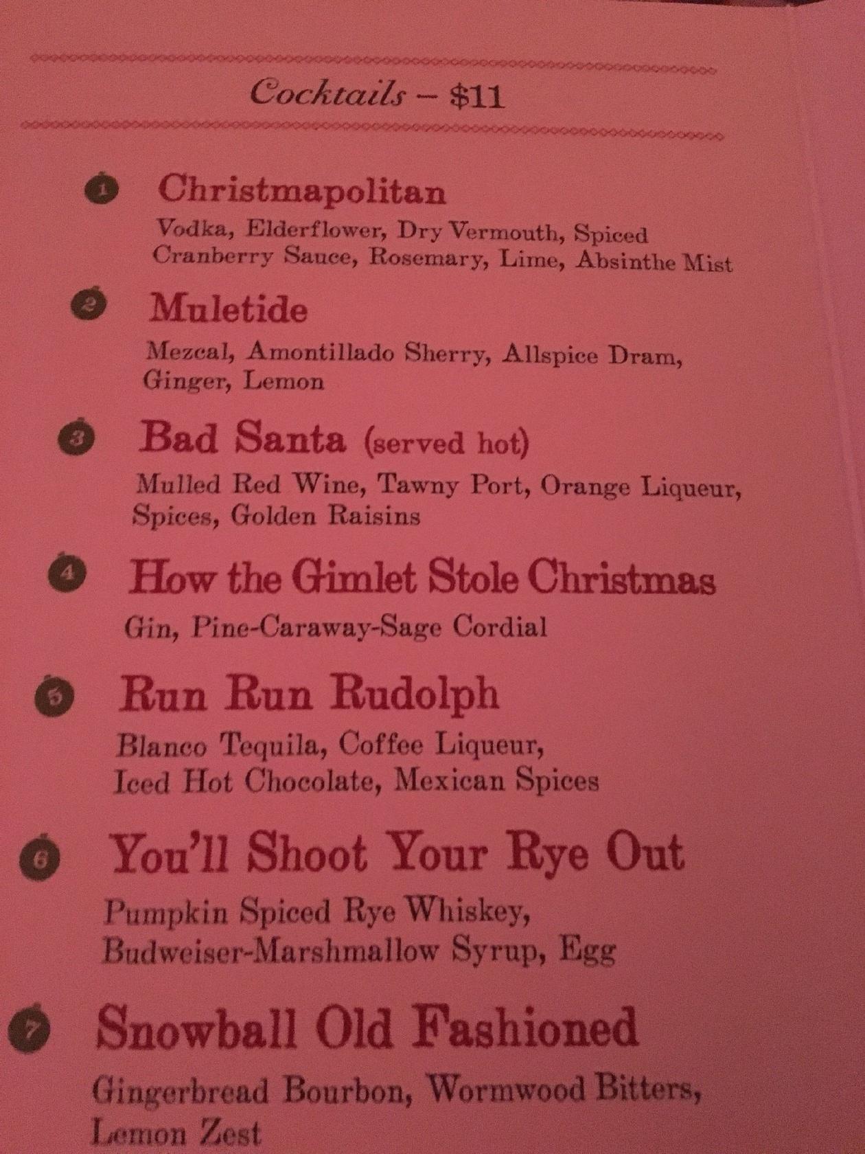 Menu at Miracle On Market pub & bar, Louisville