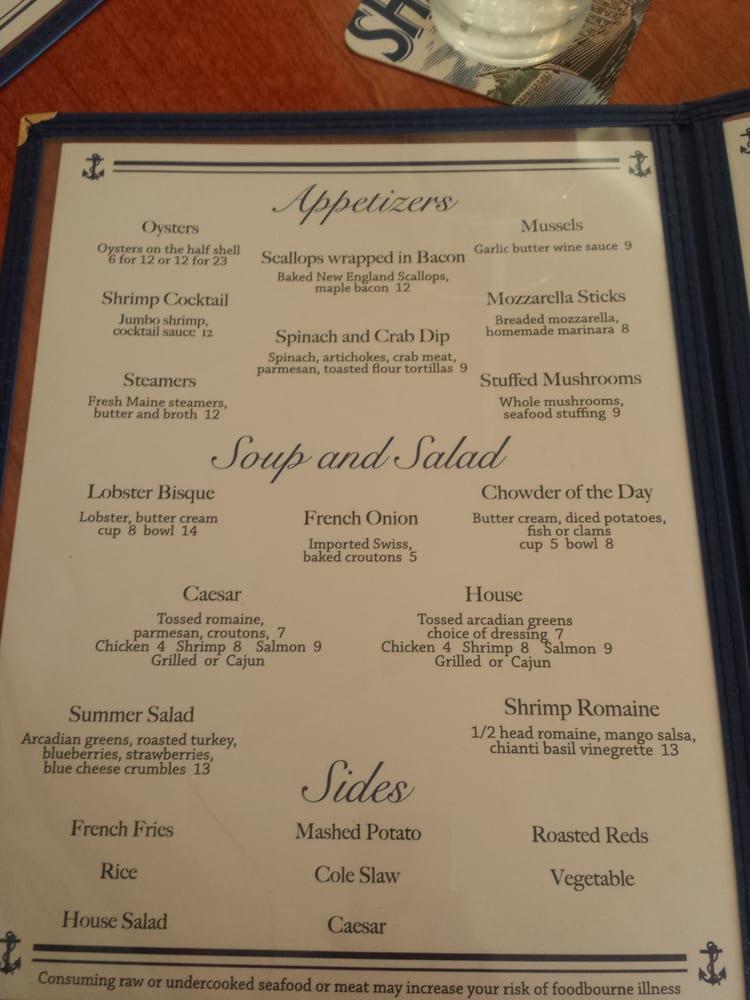 Menu at High Tide Restaurant and Bar, Brewer