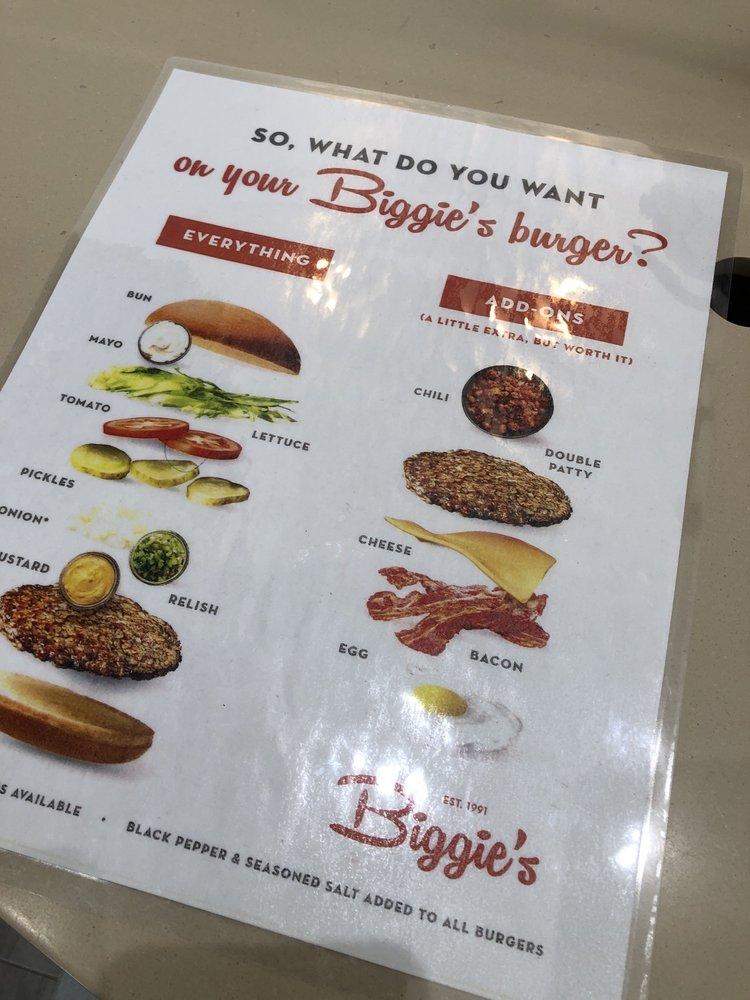 Carta de comida rápida Biggie's Burgers, Vista