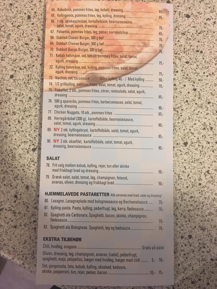 Menu at Coco Restaurant, Thyholm
