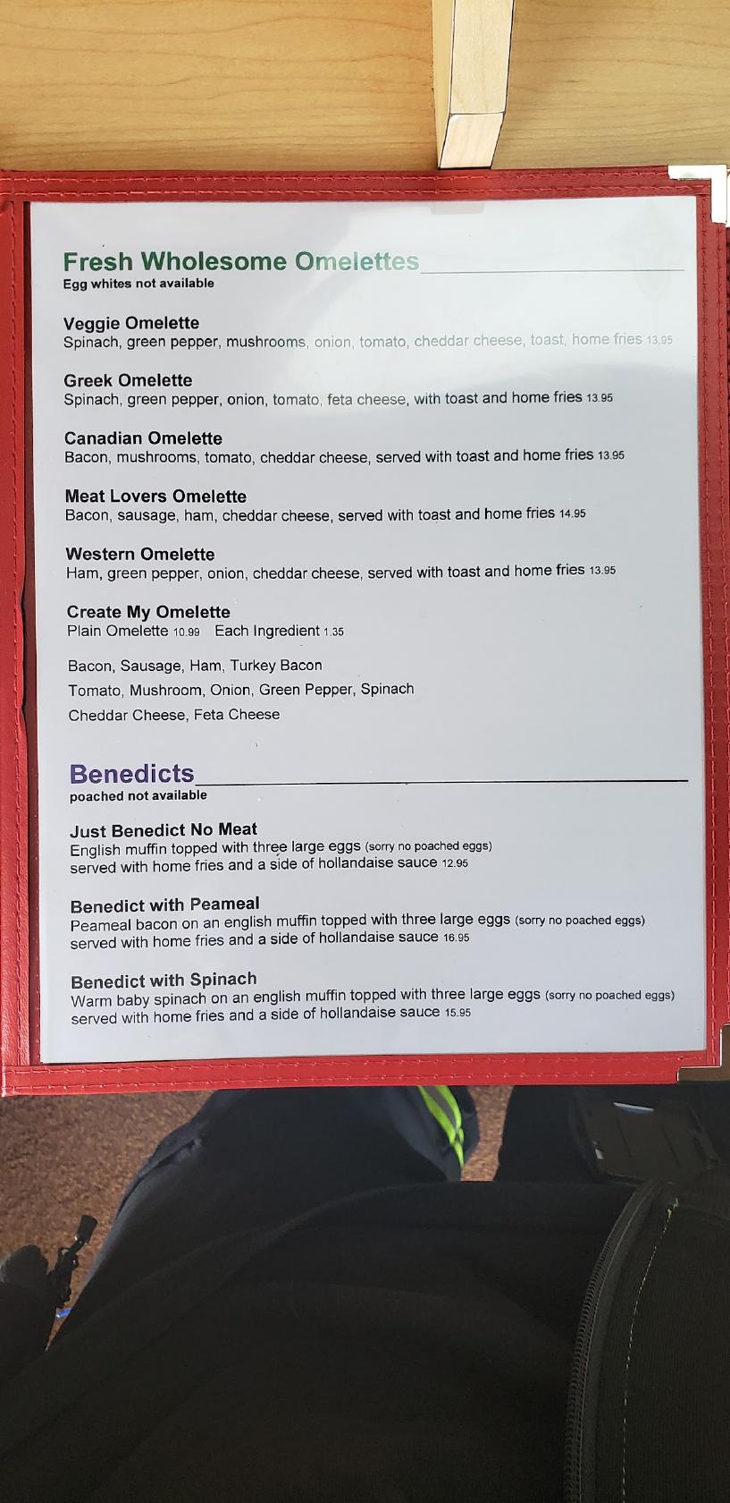 Menu at Flips Restaurant, Brampton