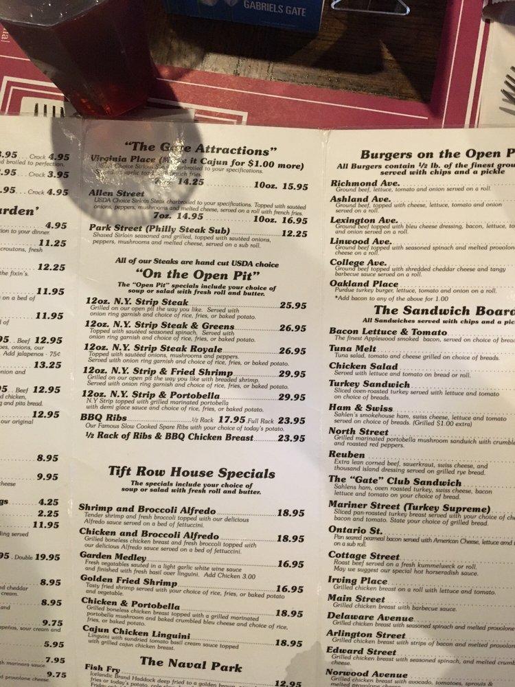 Menu at Gabriel's Gate pub & bar, Buffalo