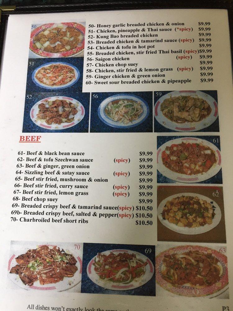 Menu at Little Saigon Restaurant, Winnipeg