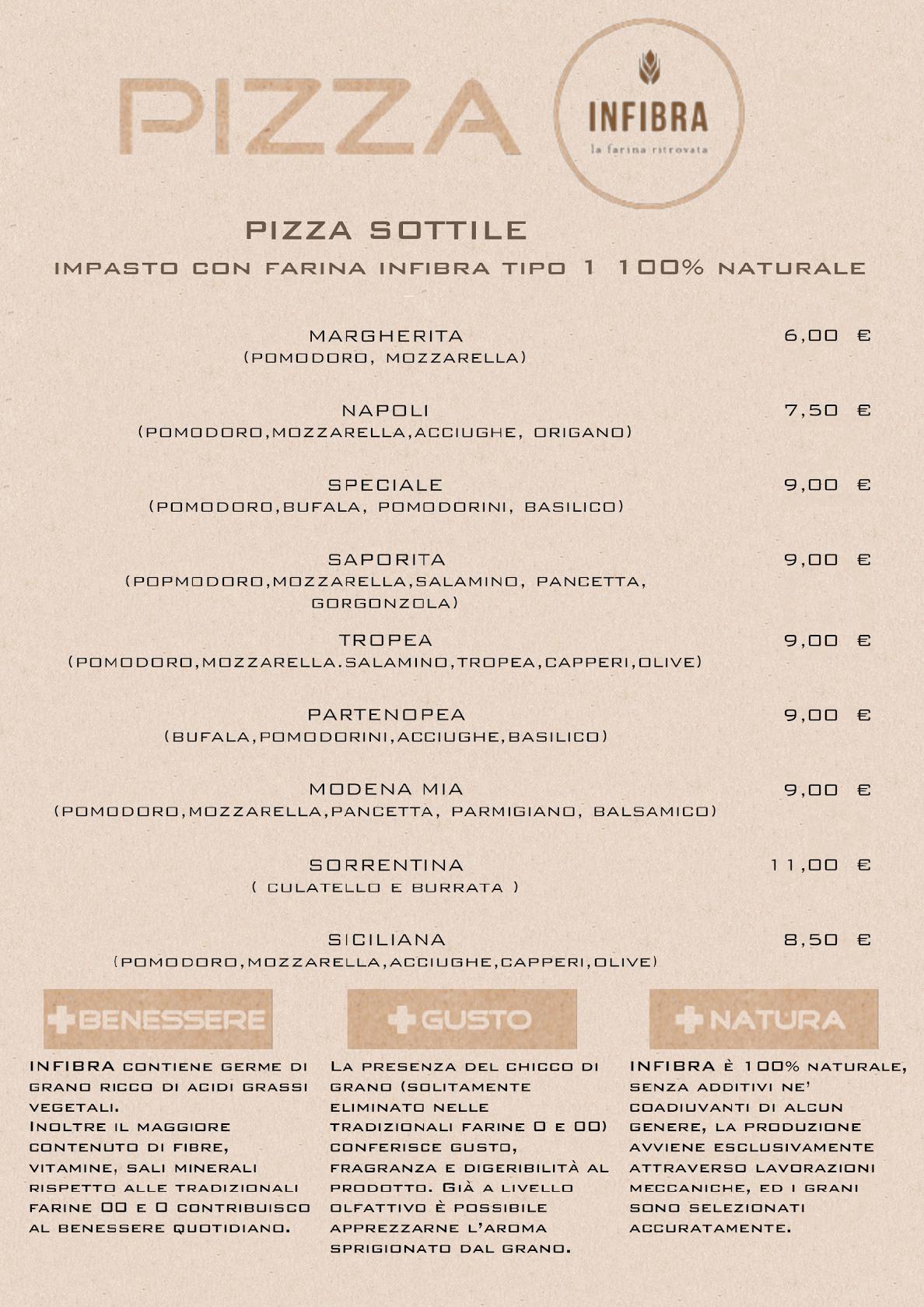 Menu da Mangiamò pizzeria, Sassuolo, Via Venezia
