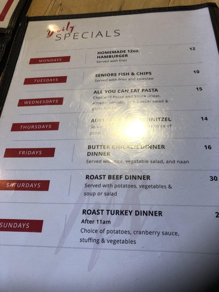 Menu at Mo's Family Restaurant, Oakville