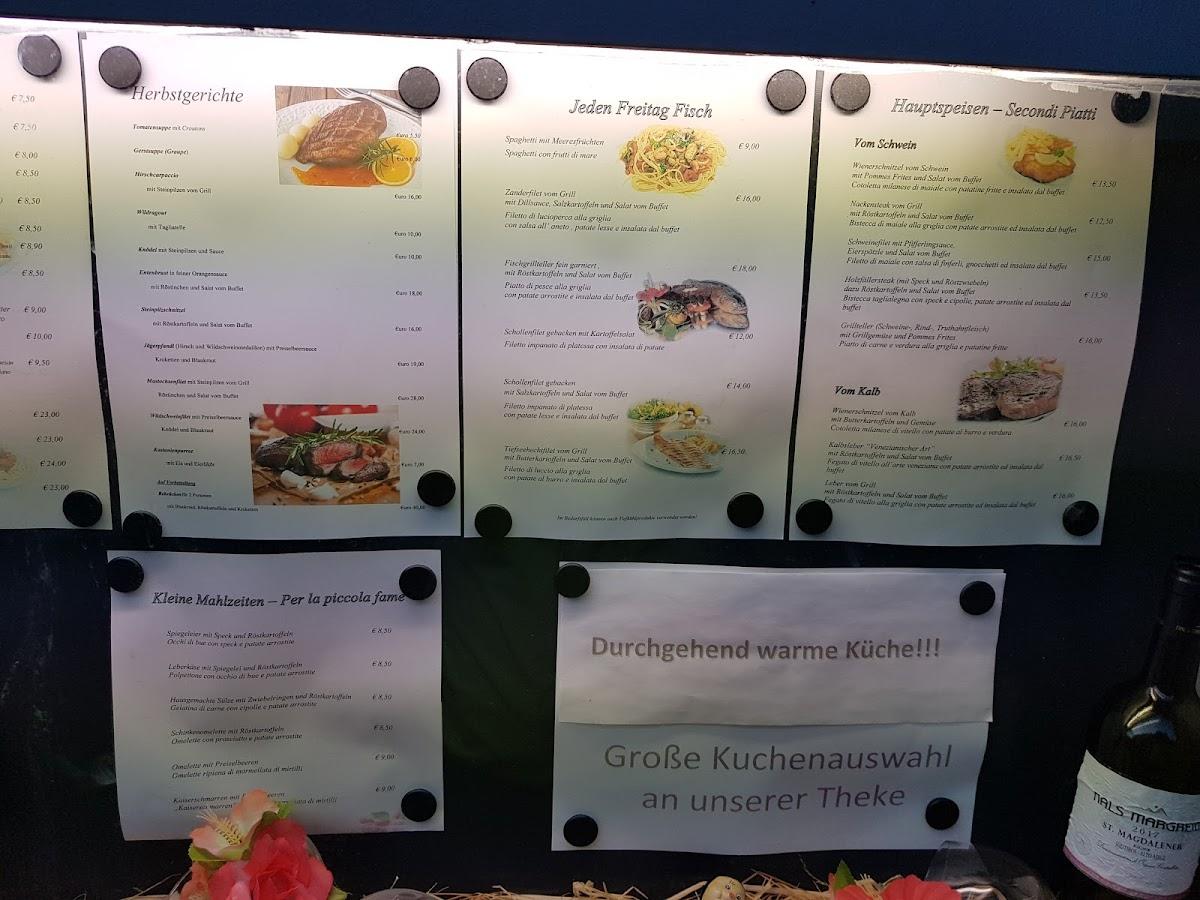 Speisekarte von Restaurant Cafe Monika, Schenna