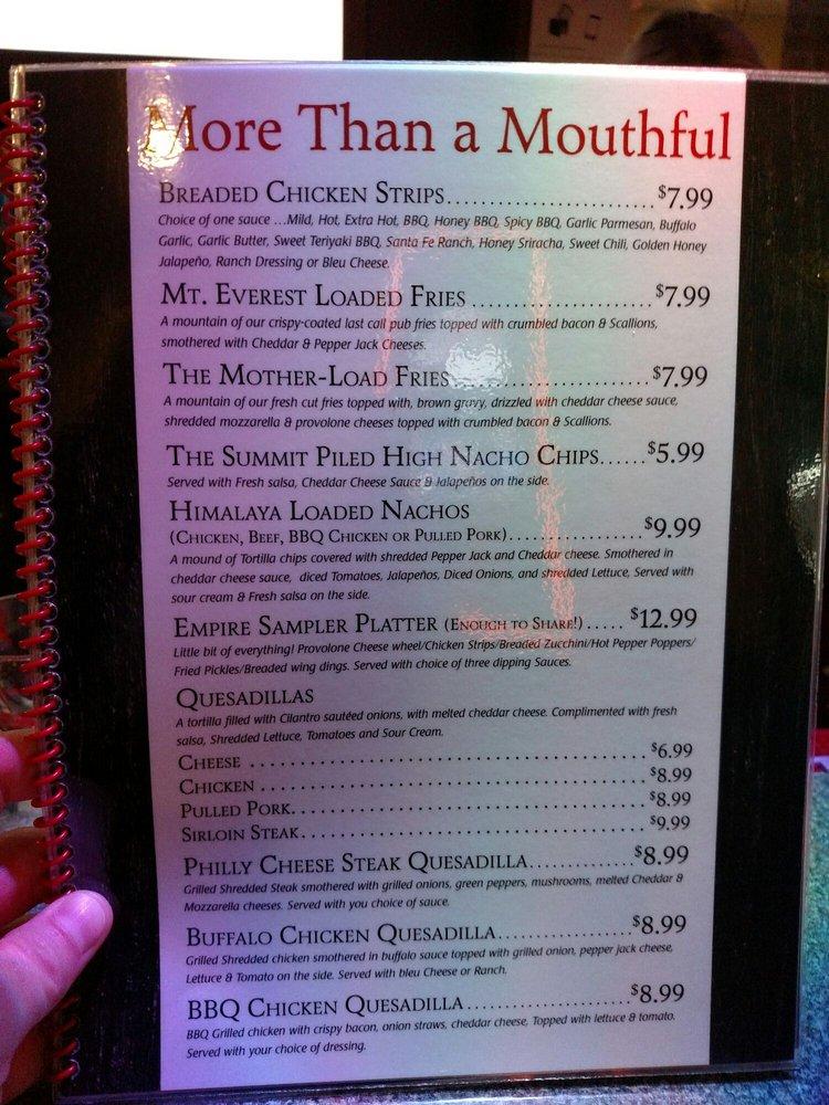 Menu at The Last Call Bar and Grill, Canonsburg