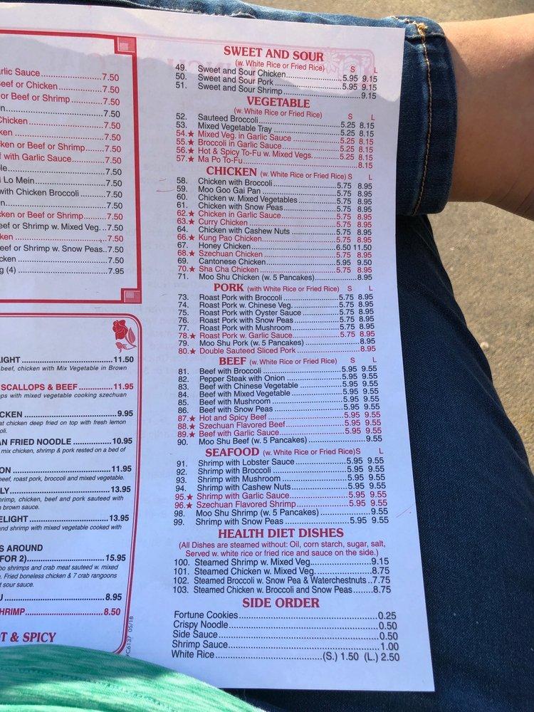 Menu at China II(Mooresville) restaurant, Mooresville, 112 Argus Ln C