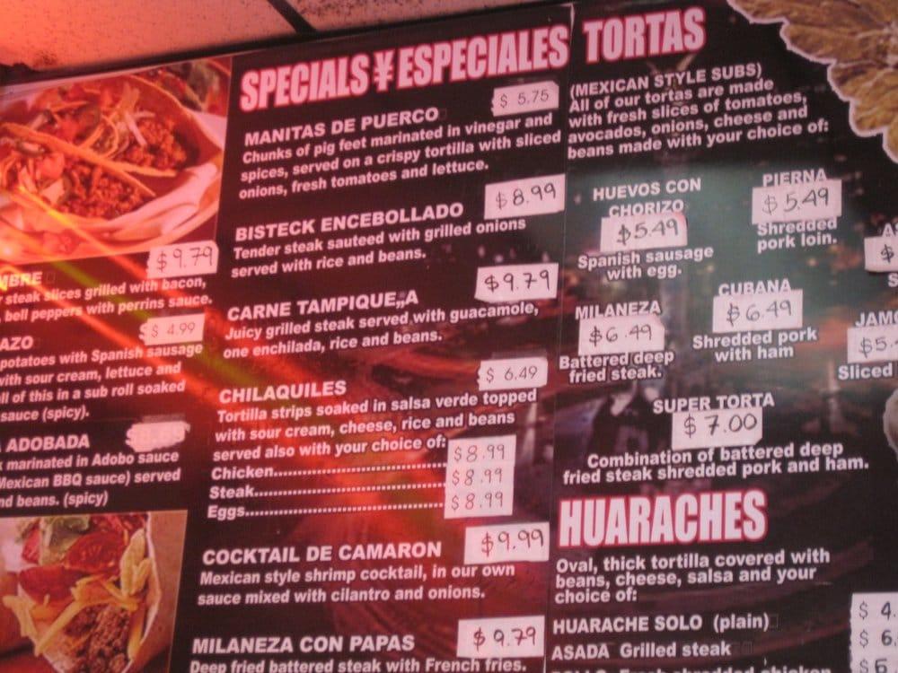Menu at Los Antojos - Mexican Restaurant, Las Vegas, S Eastern Ave #2
