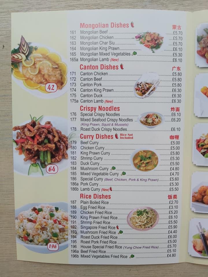 Menu at Orient Express fast food, Bristol