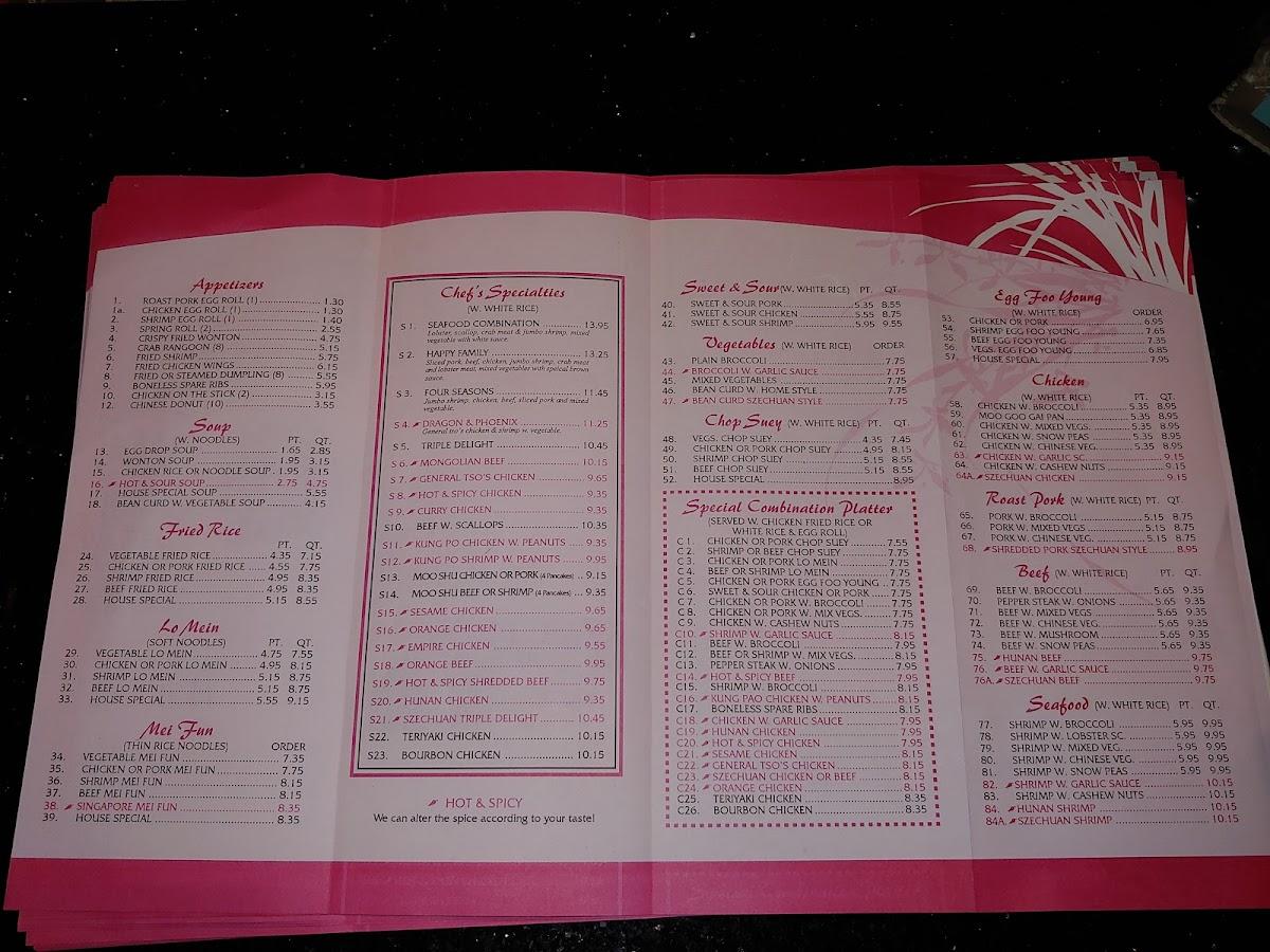 Menu at ASIAN TASTE restaurant, Pleasant Prairie