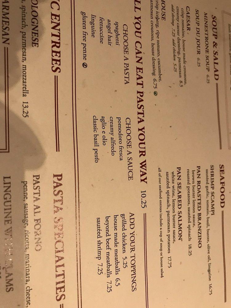 Menu at Bistro 57 restaurant, North Las Vegas, N Aliante Pkwy
