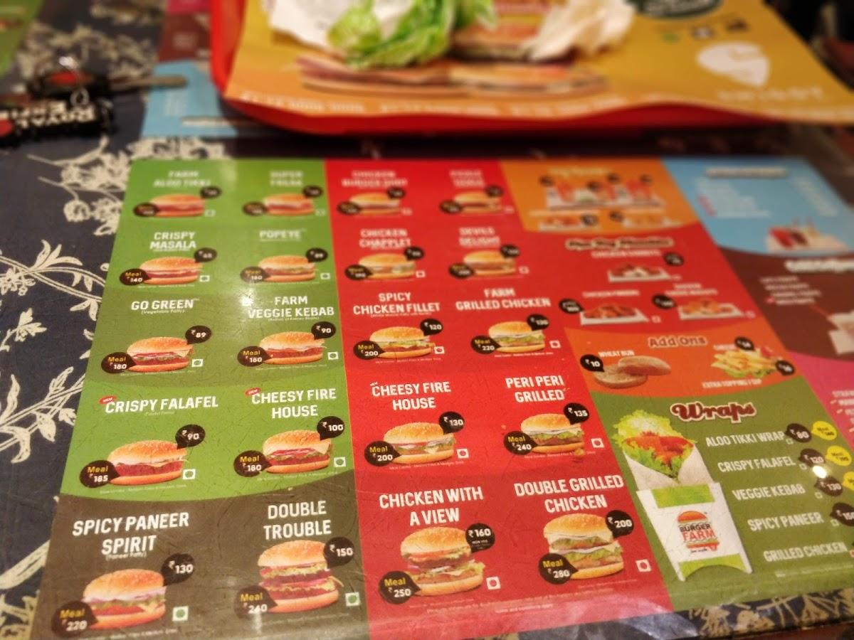 Menu at Burger Farm, Jaipur, 19