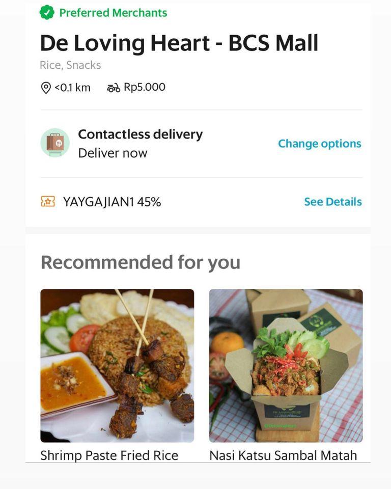 Menu at De Loving Heart restaurant, Batam