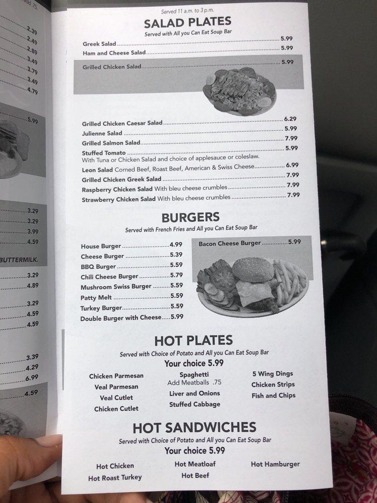Menu at Leon's Family Dining restaurant, Livonia, W Seven Mile Rd