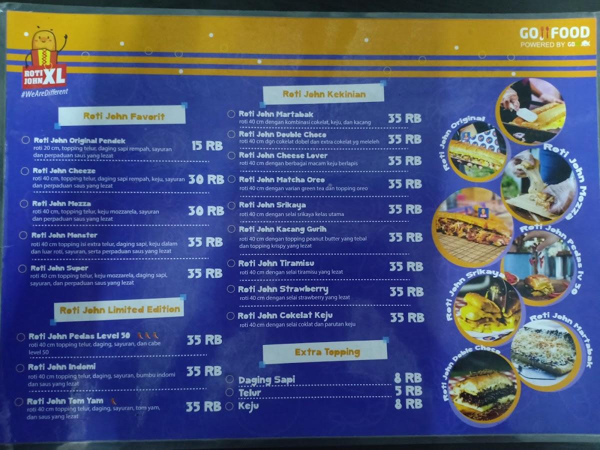 Menu at Roti John Xl Bogor restaurant, Bogor