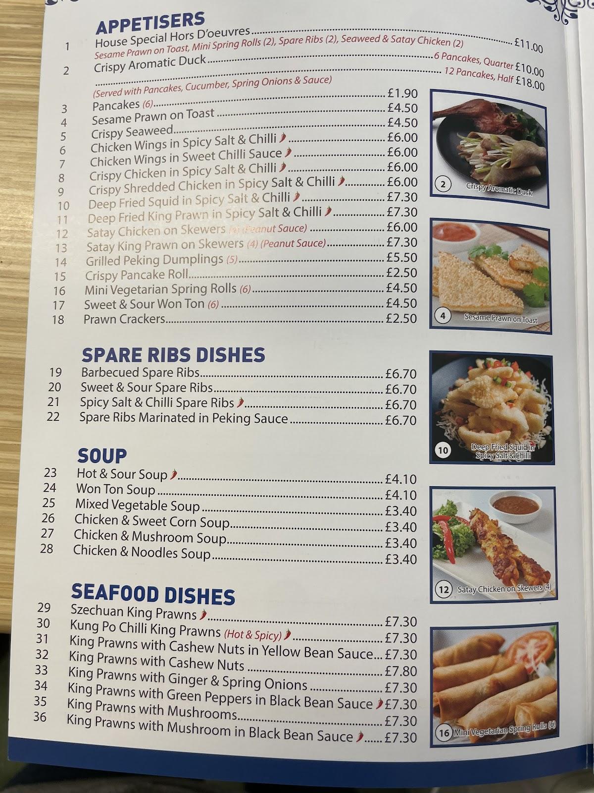 Menu at Hot Wok fast food, Warminster