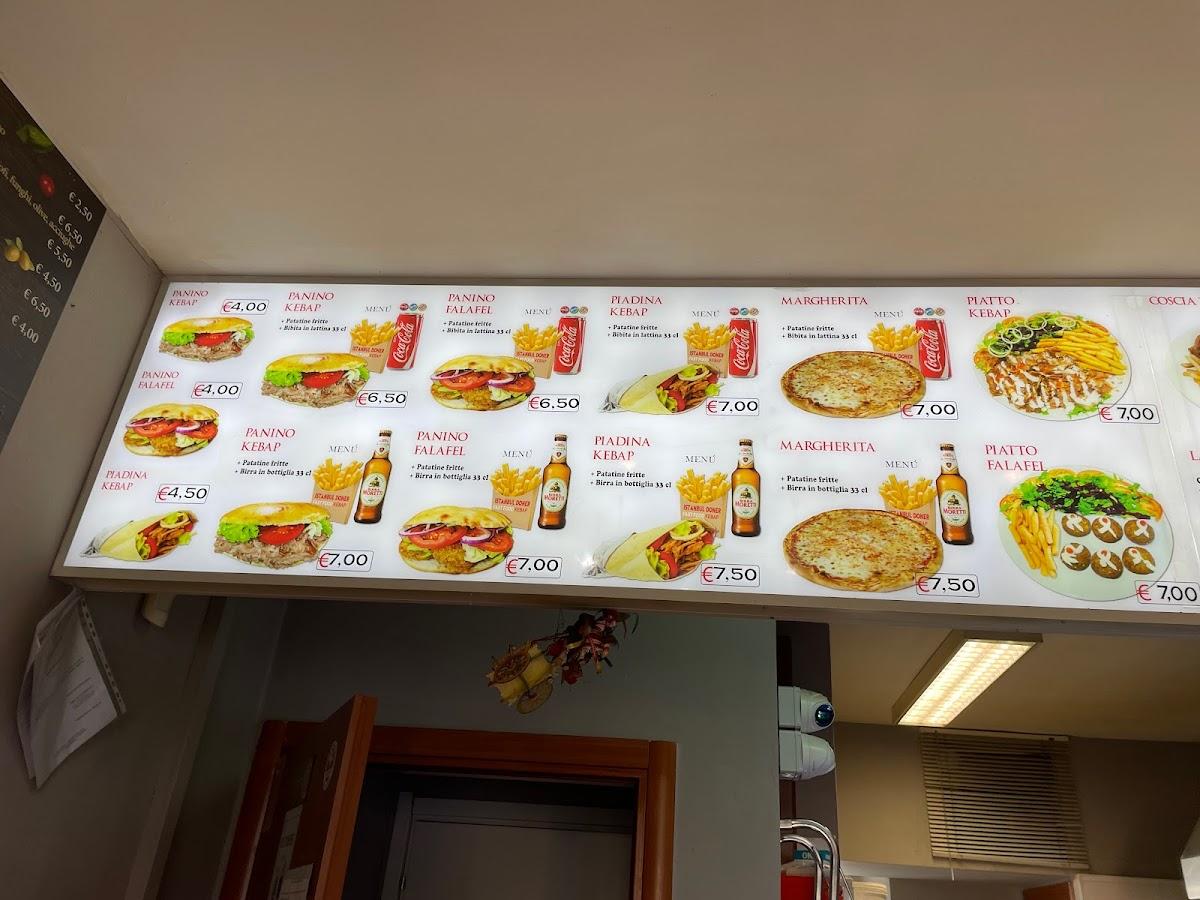 Menu at Istanbul Doner Fast Food Kebab&pizzeria, Pisa