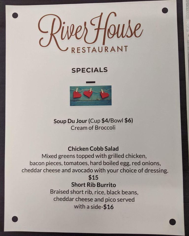 Menu at RiverHouse Restaurant, Pulaski