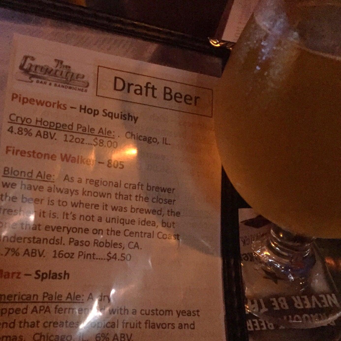 Menu at The Garage Bar & Sandwiches, Chicago, N Milwaukee Ave