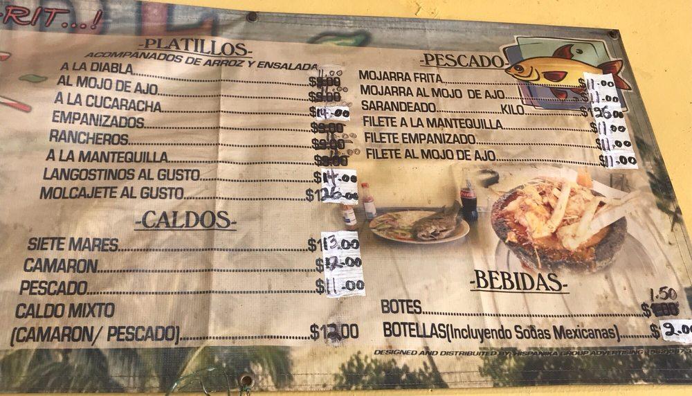 Menu at El Sarape restaurant, Los Angeles, 1st St