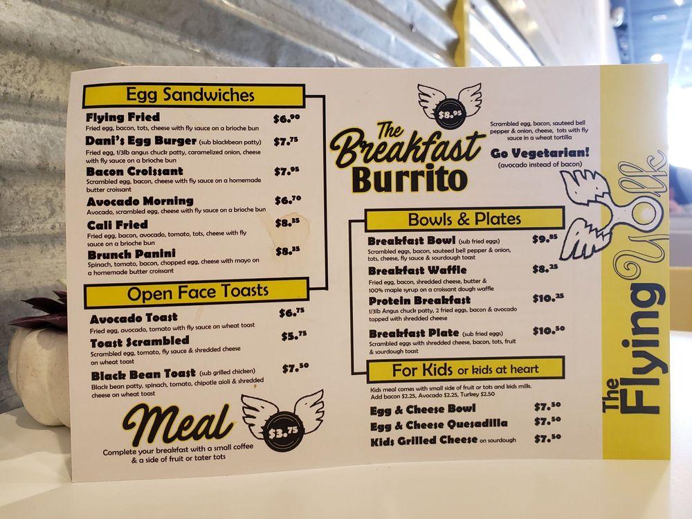 Menu at The Flying Yolk restaurant, Simi Valley
