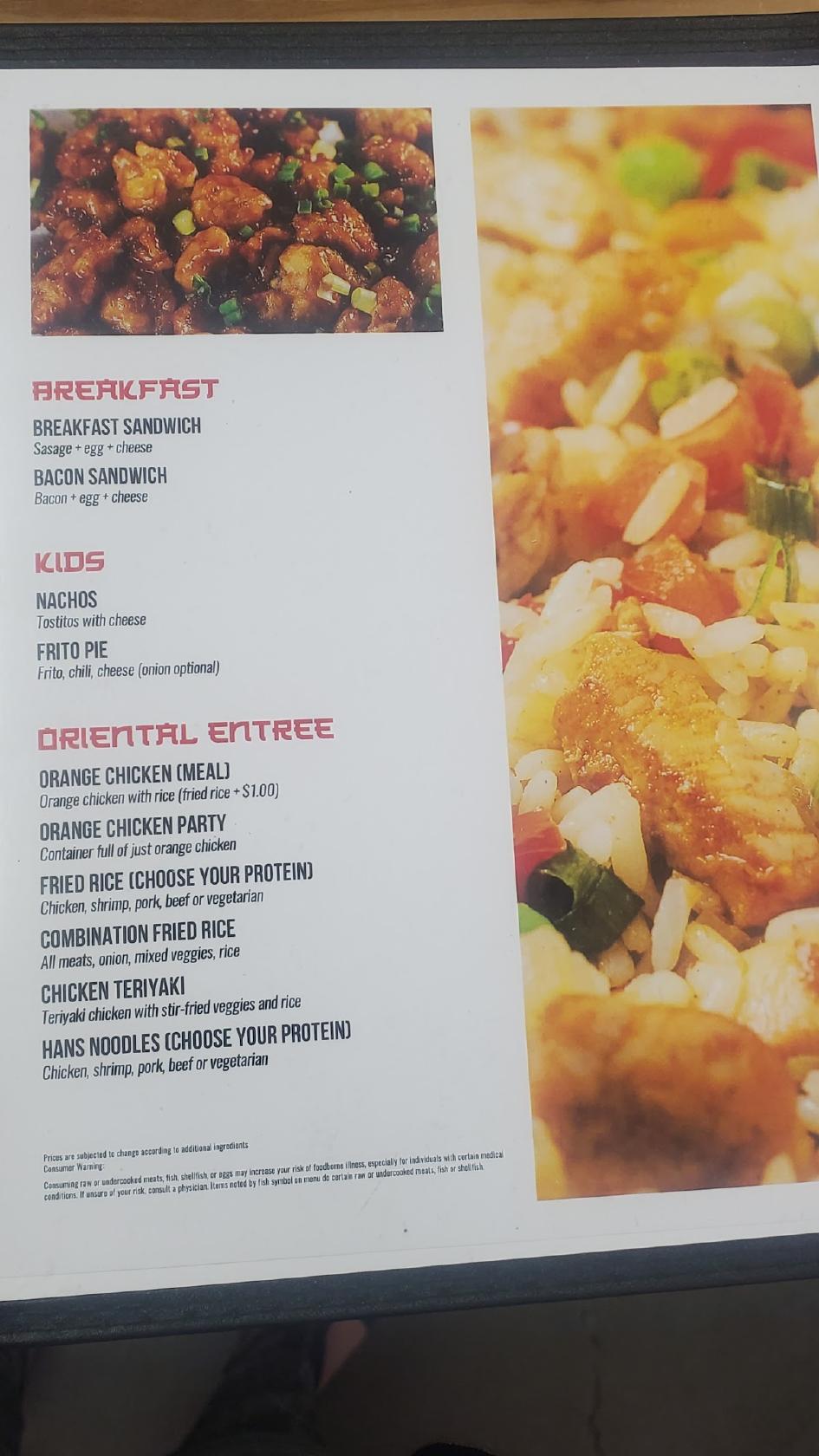 Menu at Bristol General Store restaurant, Ennis