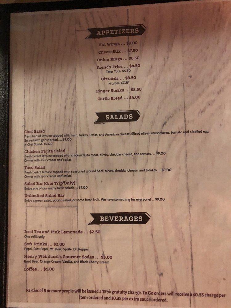 Menu at Brunswick Bar & Grill, Othello