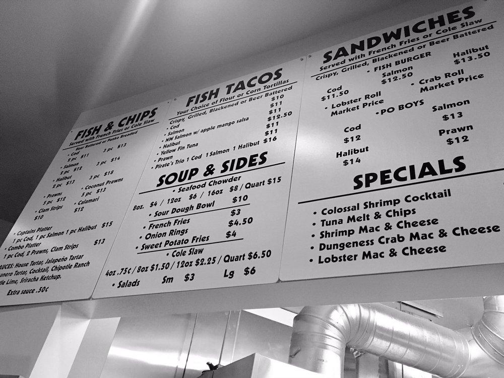 Menu at Burien Fish House restaurant, Burien