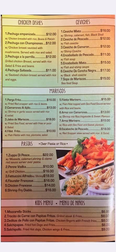 Menu at CAFE TROPICAL RESTAURANT, Hackensack