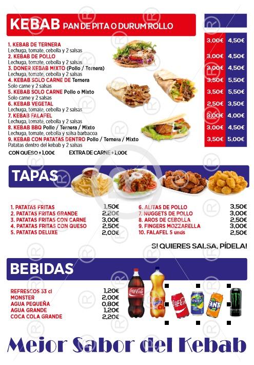 Carta de Santa Kebab Enguera, Enguera