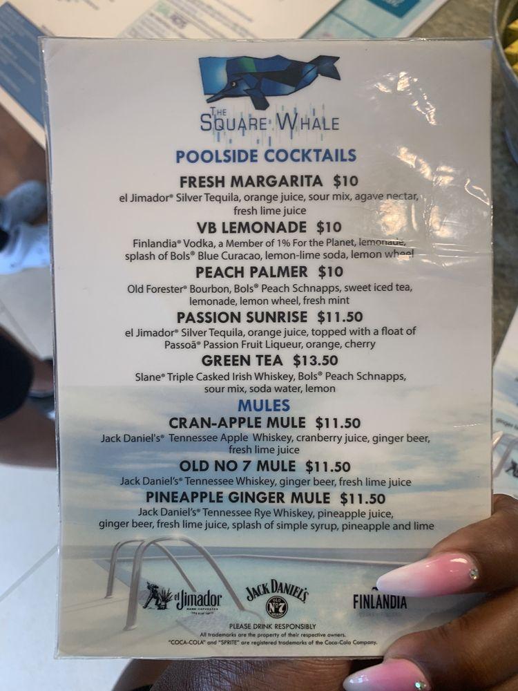 Menu at The Square Whale pub & bar, Virginia Beach