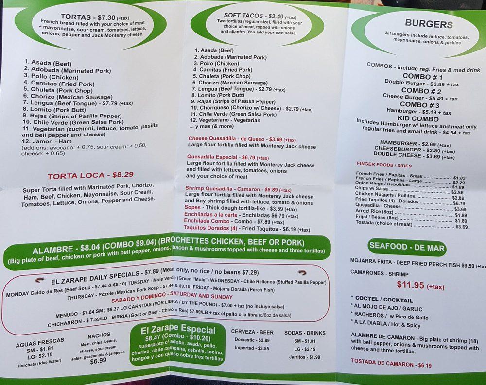 Menu at Burger Express restaurant, Santa Barbara