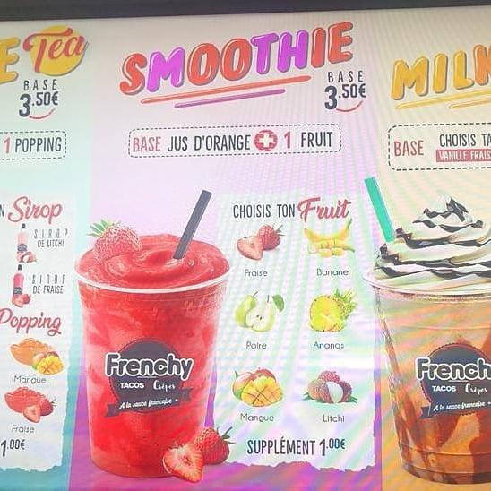 Menu at Frenchy Tacos&Crêpe restaurant, Dreux